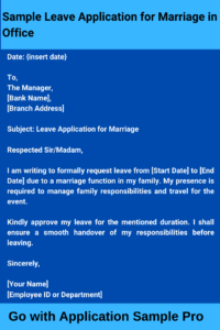 Leave Application for Marriage in Office – 9+ Samples ...
