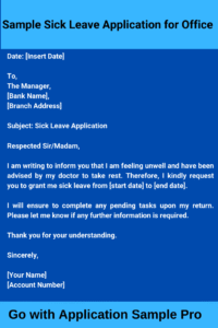 Sick Leave Application Sample - 8+ Samples - applicationsamplepro.com