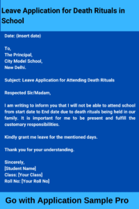 10+ Leave Application for Death Rituals in Office – Samples ...