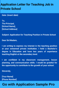 10+ Application Letter for Teaching Job – Sample - applicationsamplepro.com