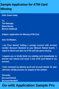 10+ Application for ATM Card – Samples - applicationsamplepro.com