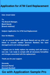 10+ Application for ATM Card – Samples - applicationsamplepro.com