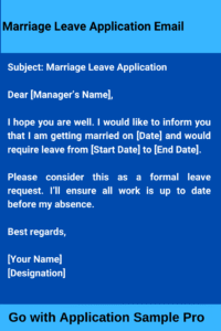 8+ Marriage Leave Application – Samples - applicationsamplepro.com