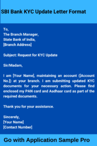 Application for KYC Update in Bank - 7+ Samples - applicationsamplepro.com