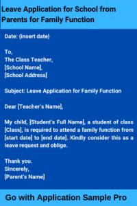 10+ Samples For Leave Application for School - applicationsamplepro.com