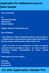 9+ Application for Sabbatical Leave – Samples - applicationsamplepro.com