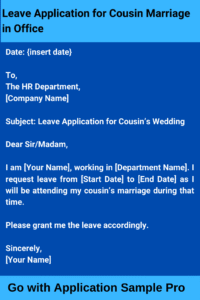 Leave Application for Marriage in Office – 9+ Samples - applicationsamplepro.com