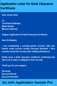 7+ Samples Application Letter for Clearance Certificate - applicationsamplepro.com