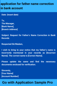 Application for Name Correction in Bank Account - 7+ Samples ...