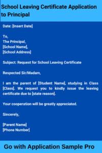 School Leaving Certificate Application – 10+ Samples - applicationsamplepro.com