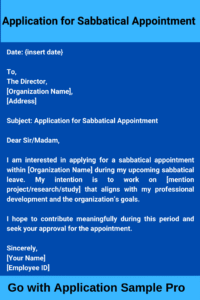 9+ Application for Sabbatical Leave – Samples - applicationsamplepro.com