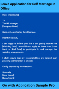 Leave Application for Marriage in Office – 9+ Samples ...