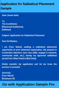 9+ Application for Sabbatical Leave – Samples - applicationsamplepro.com