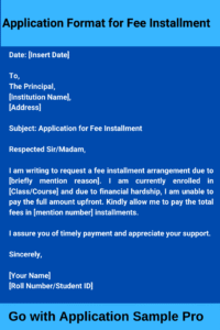 Application for Fee Installment - 10+ Samples - applicationsamplepro.com