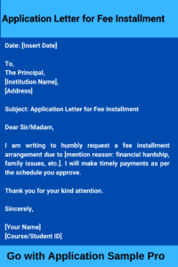 Application for Fee Installment - 10+ Samples - applicationsamplepro.com