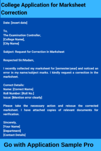 Application for Collecting Marksheet – 8+ Samples ...